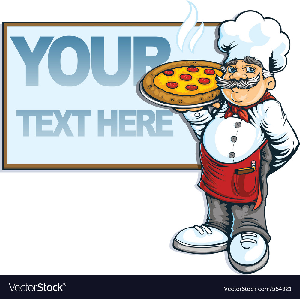 Chef Pizzaria Royalty Free Vector Image Vectorstock