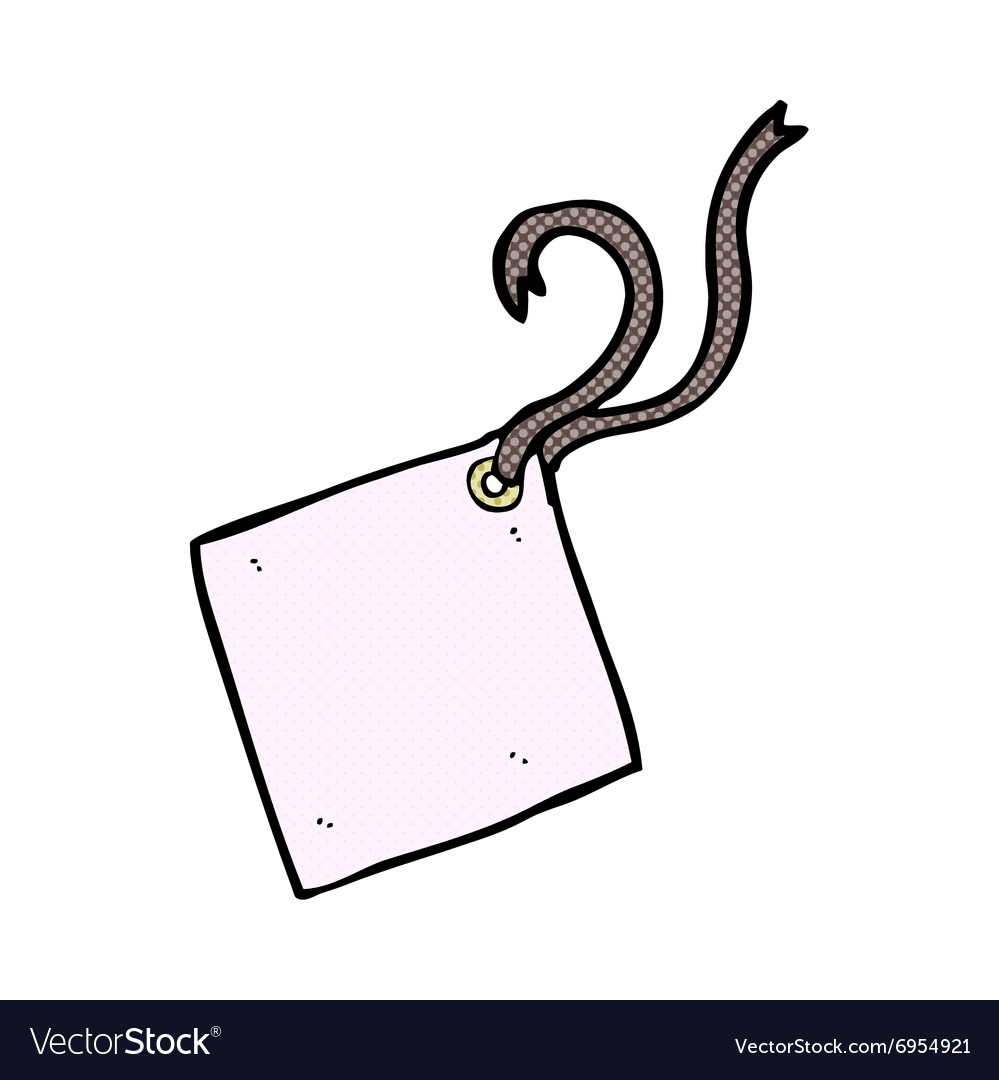 Comic cartoon gift tag Royalty Free Vector Image