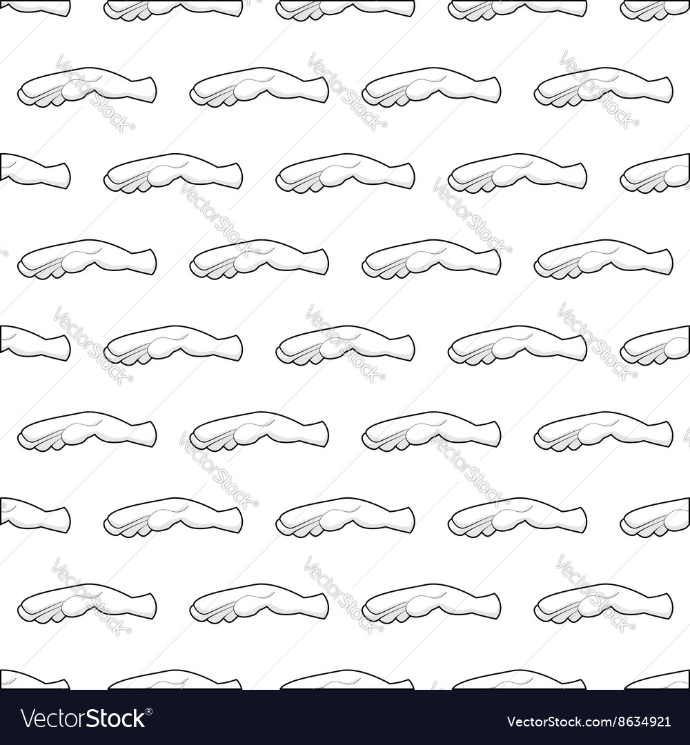 Comics hand pattern seamless Royalty Free Vector Image