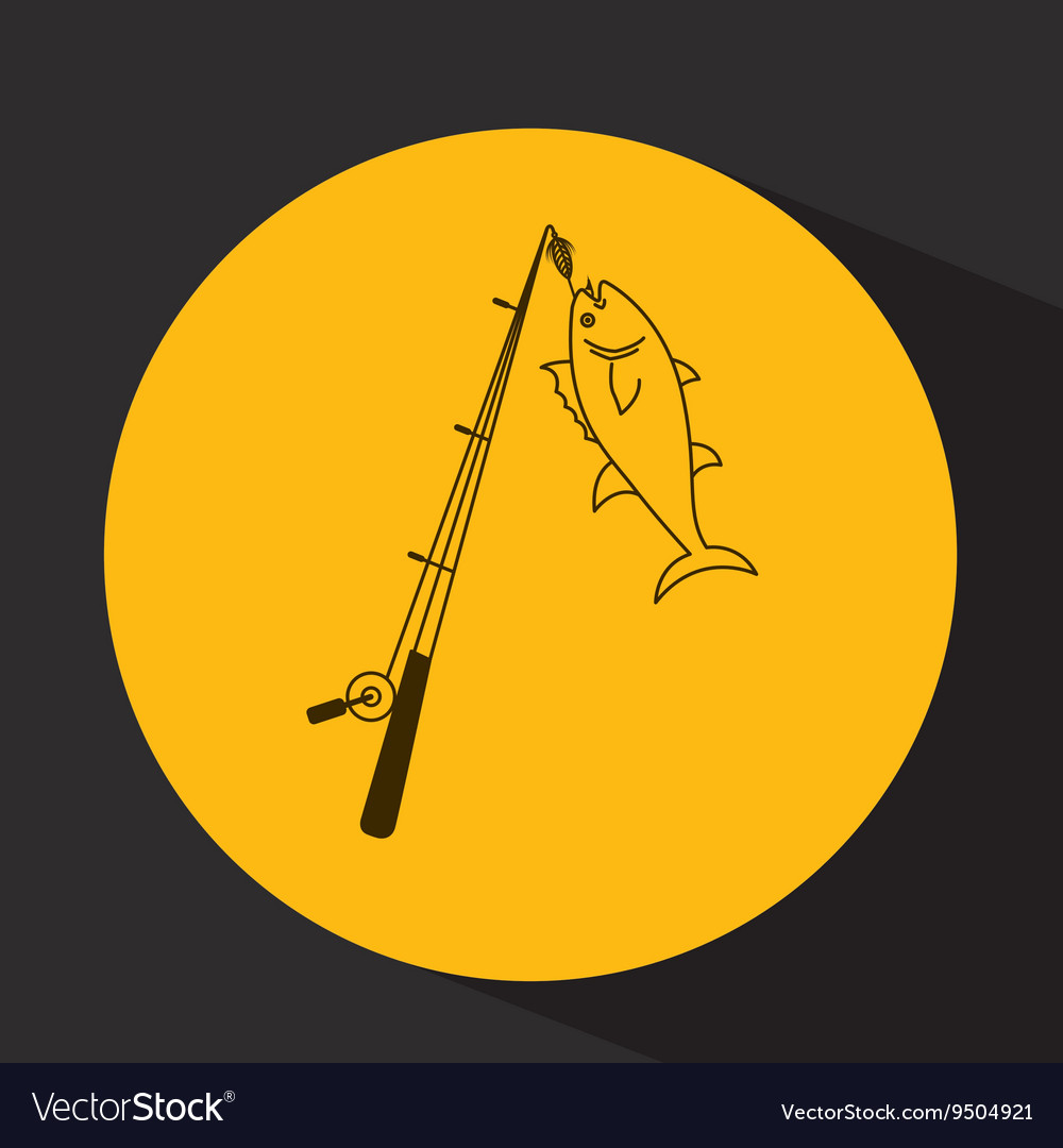 Fishing concept design Royalty Free Vector Image
