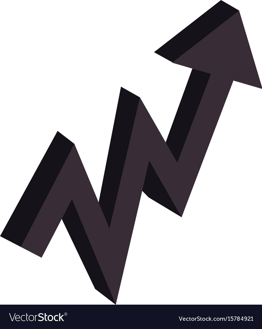 Graphic stats growing 3d Royalty Free Vector Image