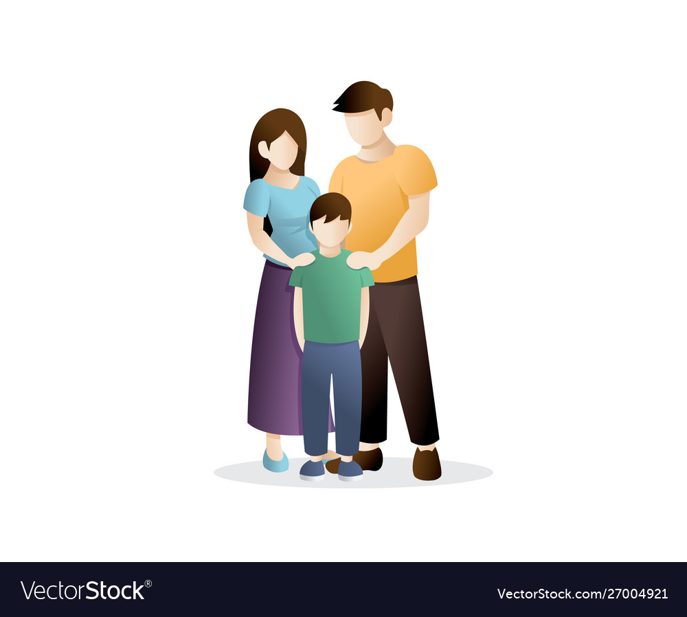 Happy family Royalty Free Vector Image - VectorStock