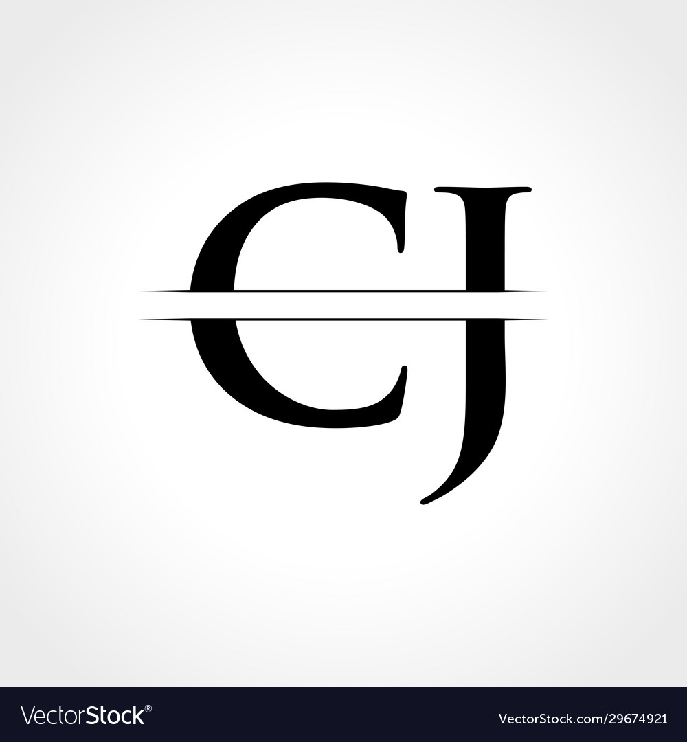 Initial cj letter logo with creative modern Vector Image