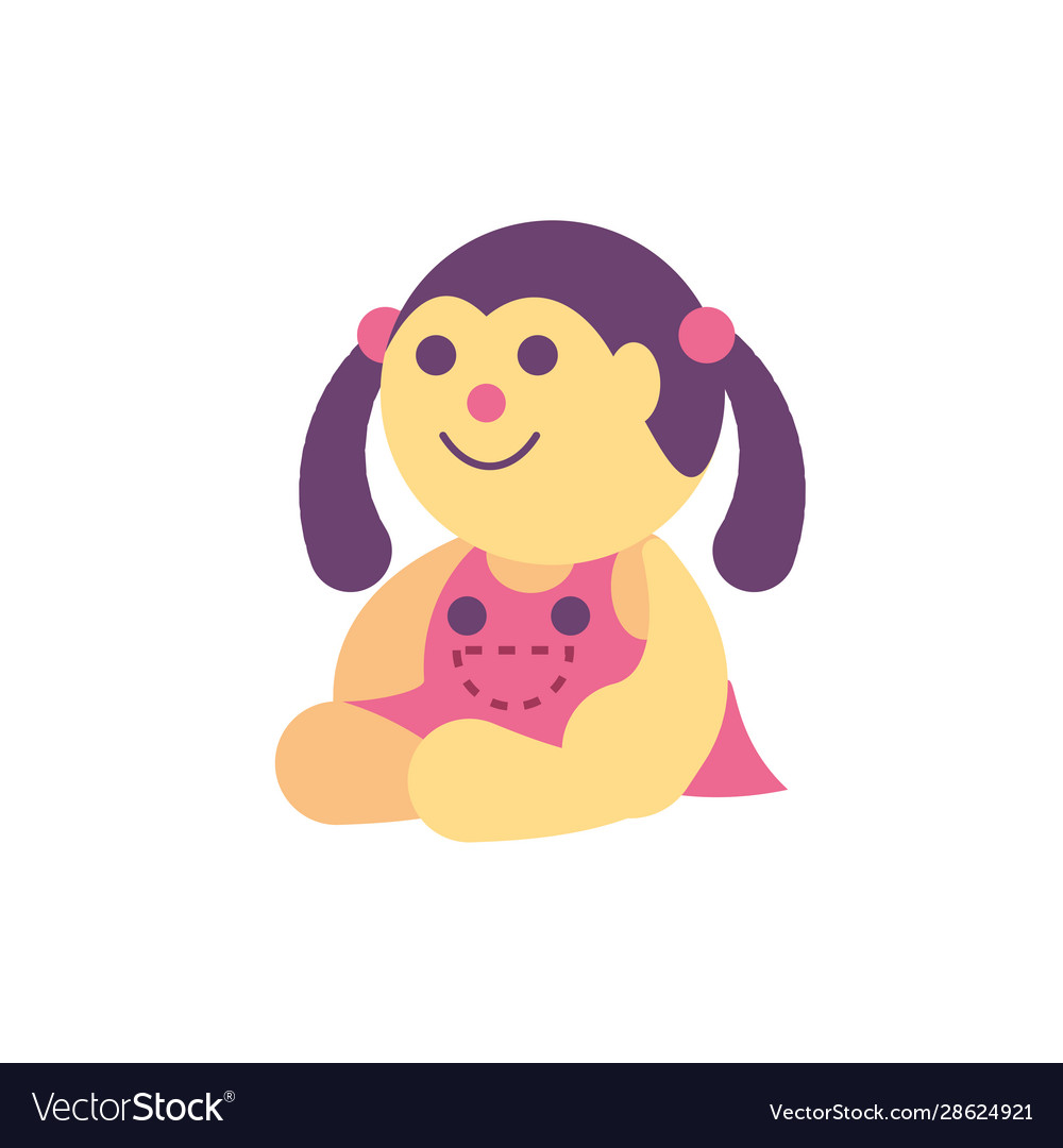 Isolated doll toy design Royalty Free Vector Image