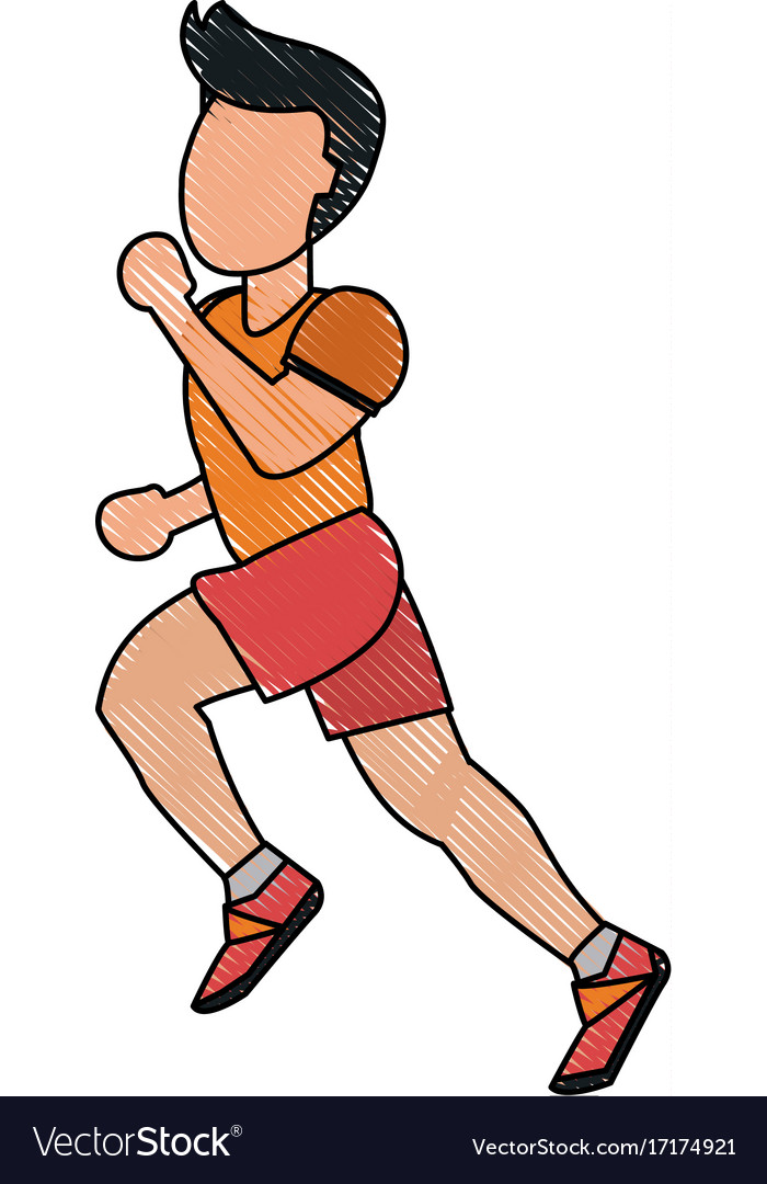 Isolated man running design Royalty Free Vector Image