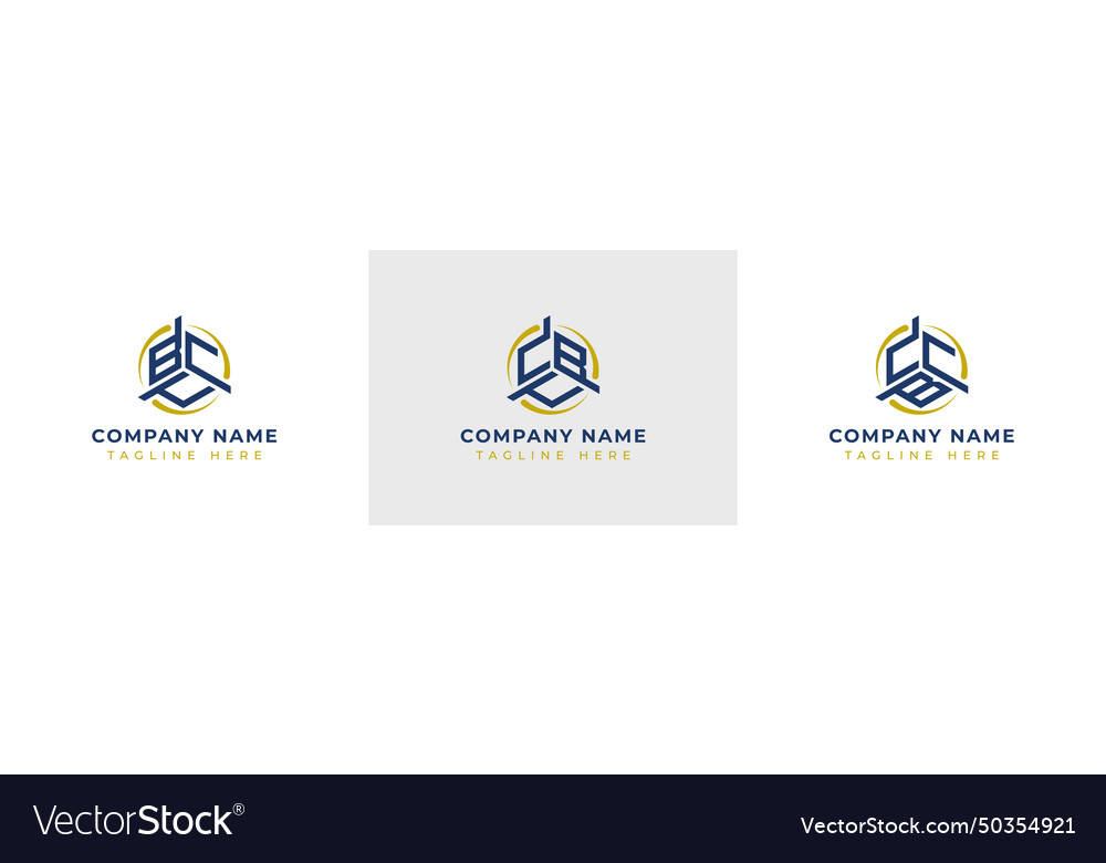 Letters bcc cbc ccb monogram logo set suitable Vector Image