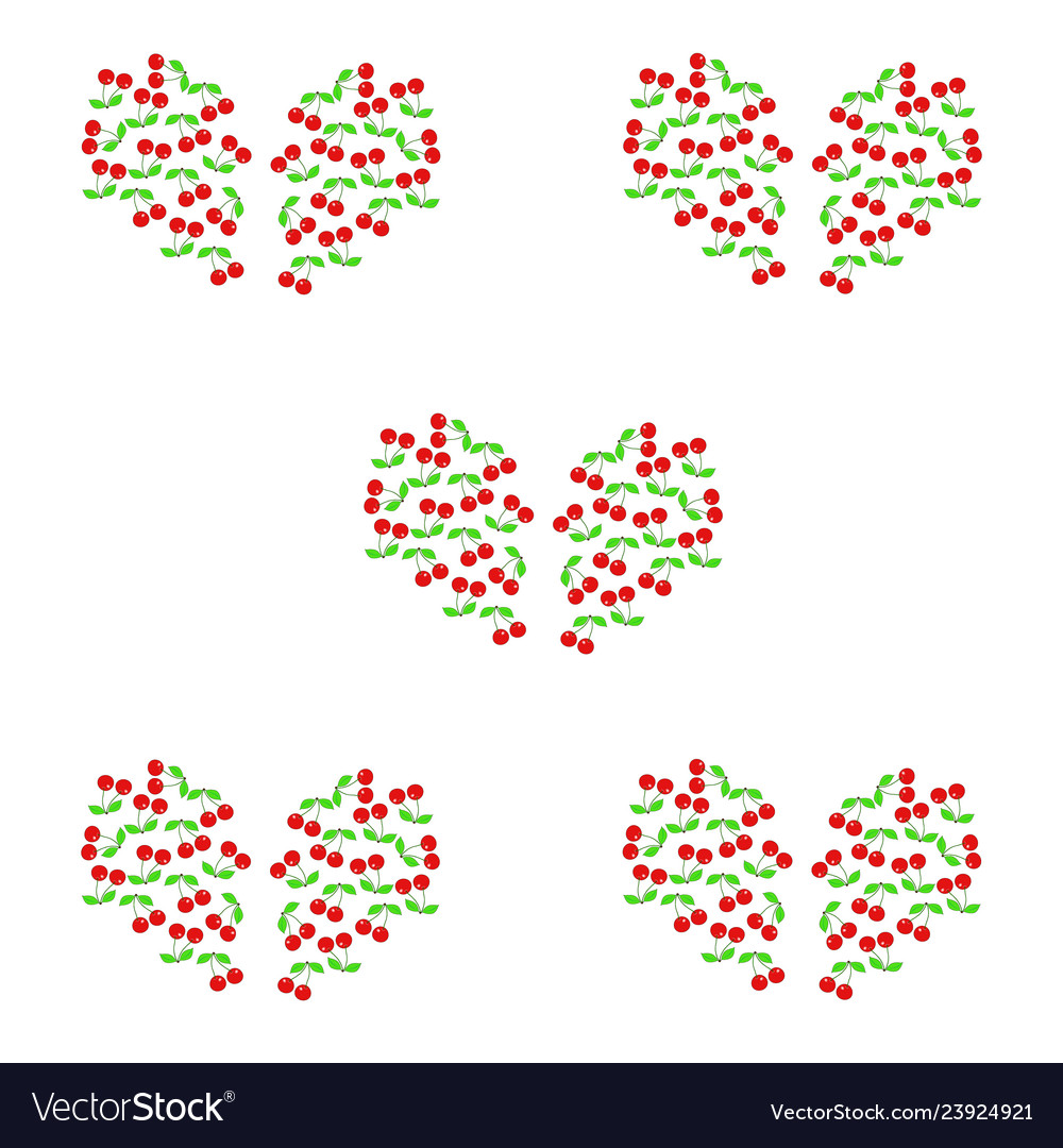 Pattern with cherries Royalty Free Vector Image
