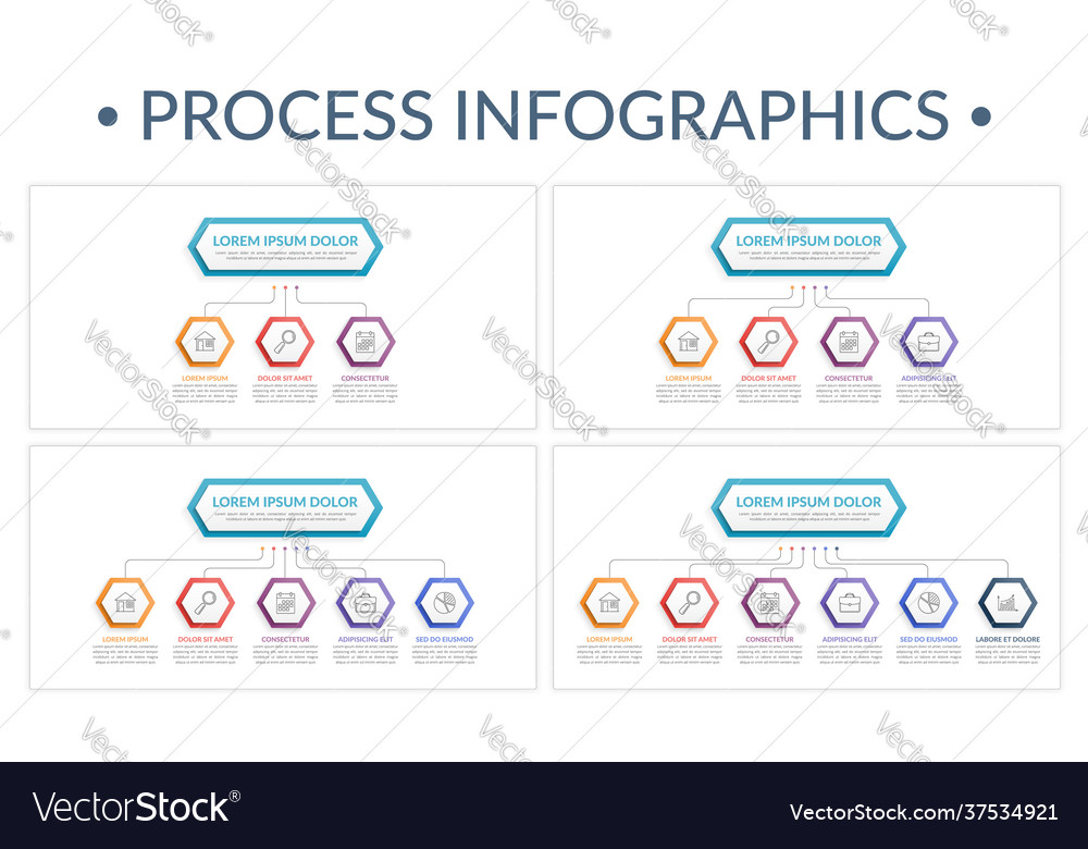 Process infographics Royalty Free Vector Image