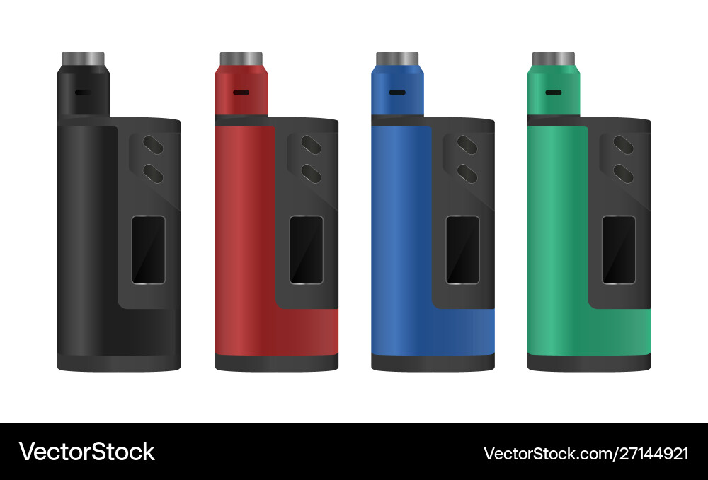 Realistic electronic cigarette concept Royalty Free Vector