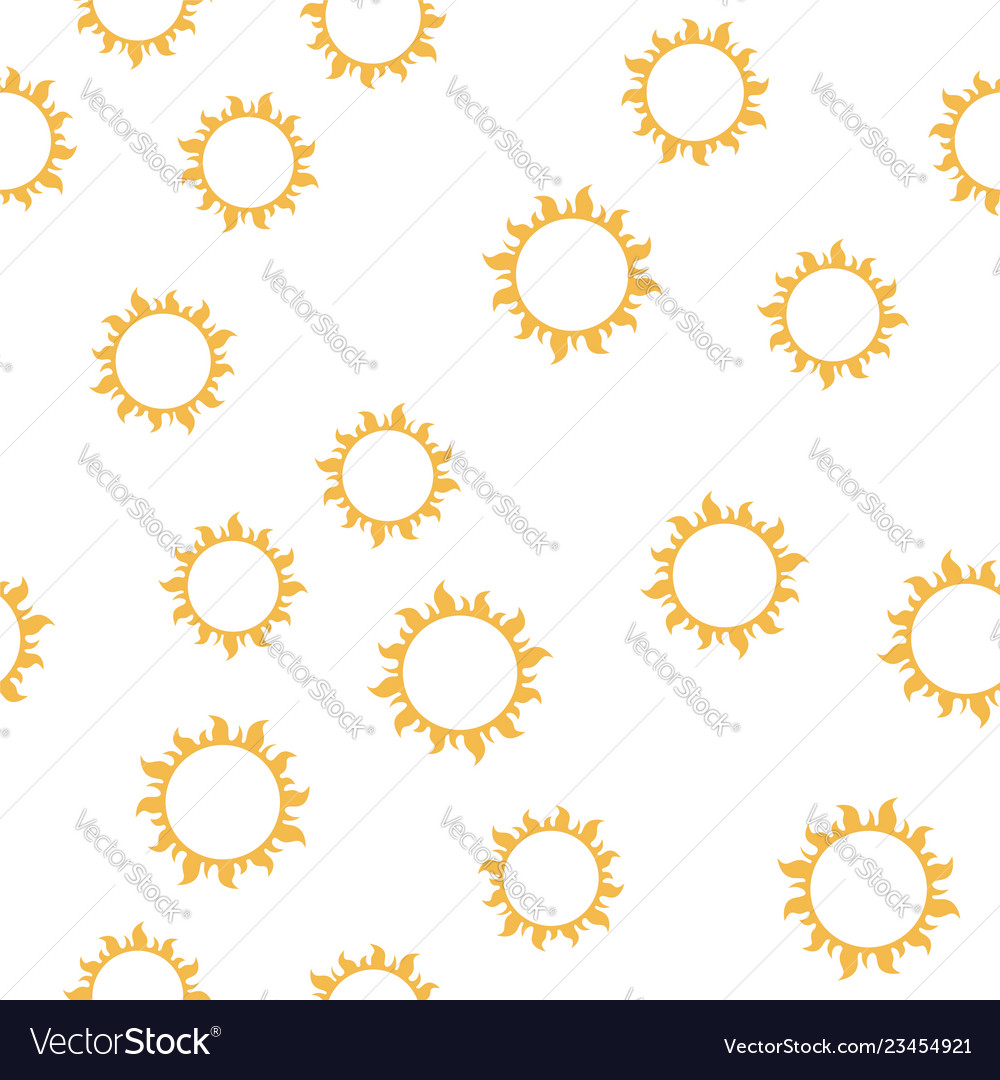 Seamless sun pattern Royalty Free Vector Image