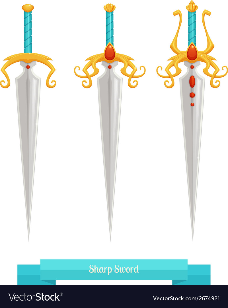 Sharp sword Royalty Free Vector Image - VectorStock