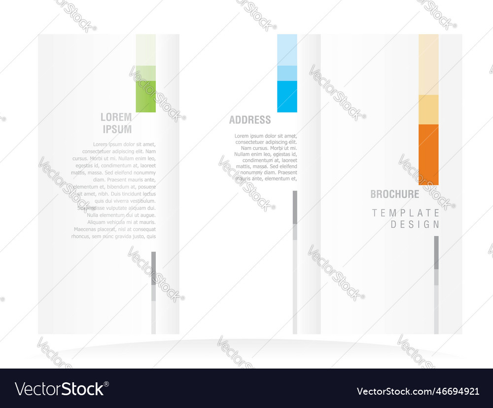 Simple brochure design template trifold Royalty Free Vector