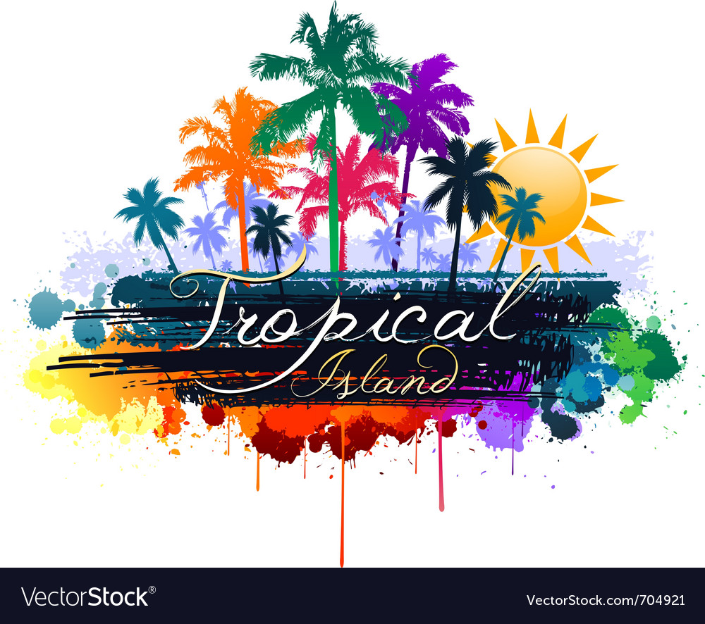 Tropical background Royalty Free Vector Image - VectorStock