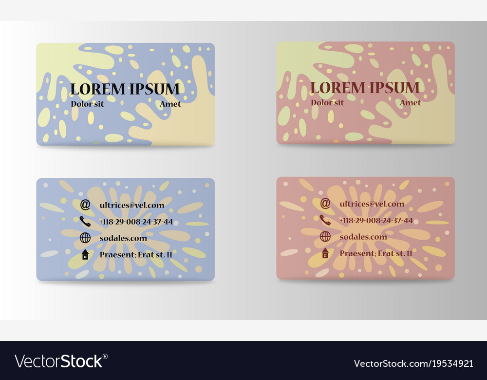 Visit card template Royalty Free Vector Image - VectorStock