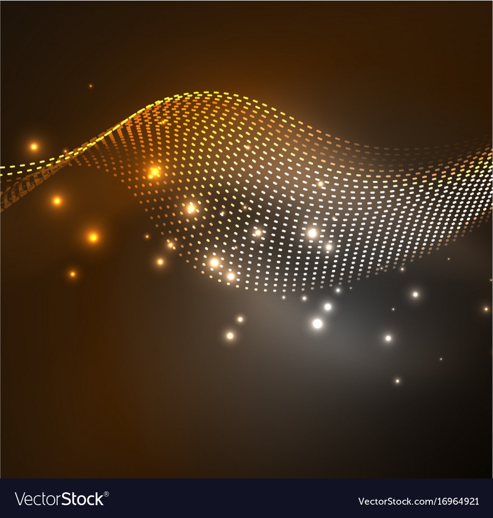 Wave particles background Royalty Free Vector Image