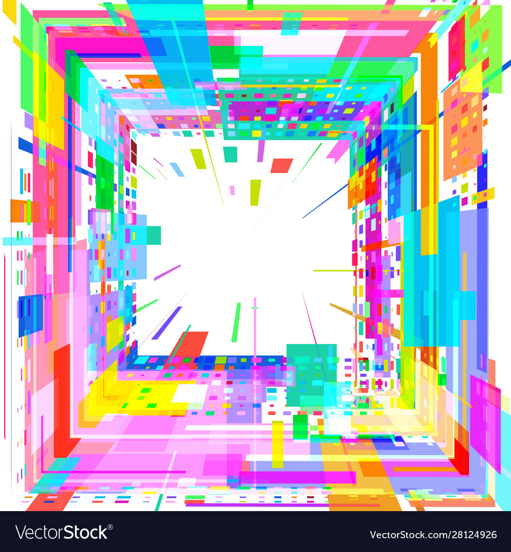 3d colored square Royalty Free Vector Image - VectorStock