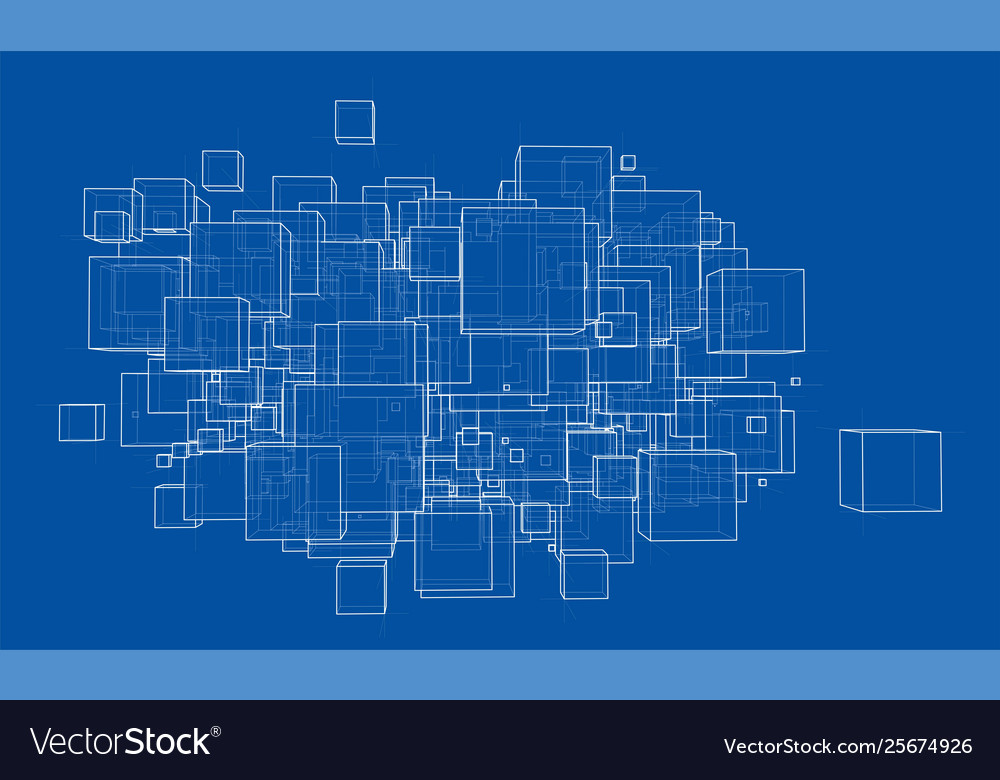 Abstract boxes background Royalty Free Vector Image