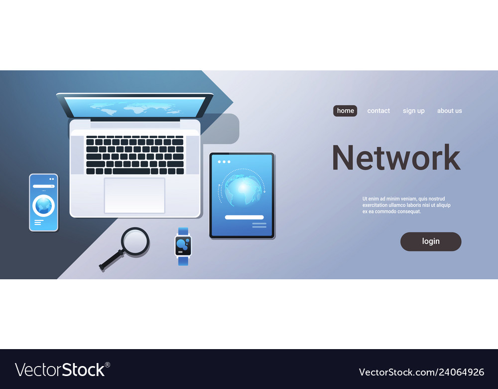 Cloud computing technology network sync concept Vector Image