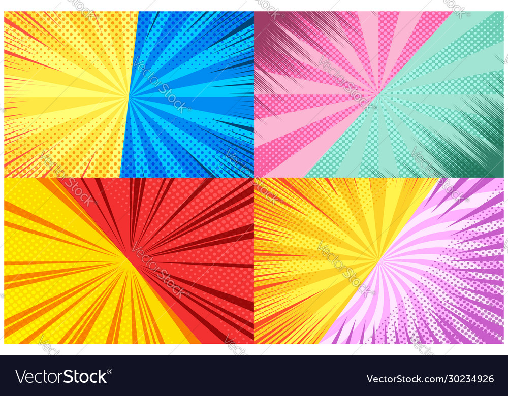 Comic backgrounds composition Royalty Free Vector Image