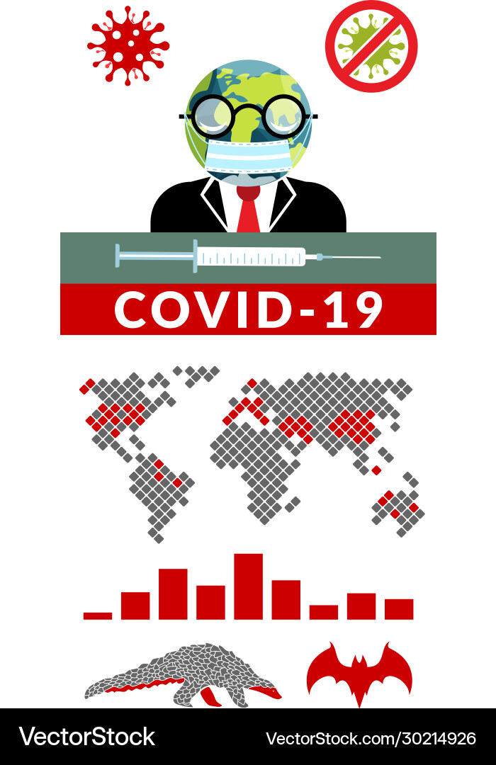 Covid-19 infographics of Royalty Free Vector Image