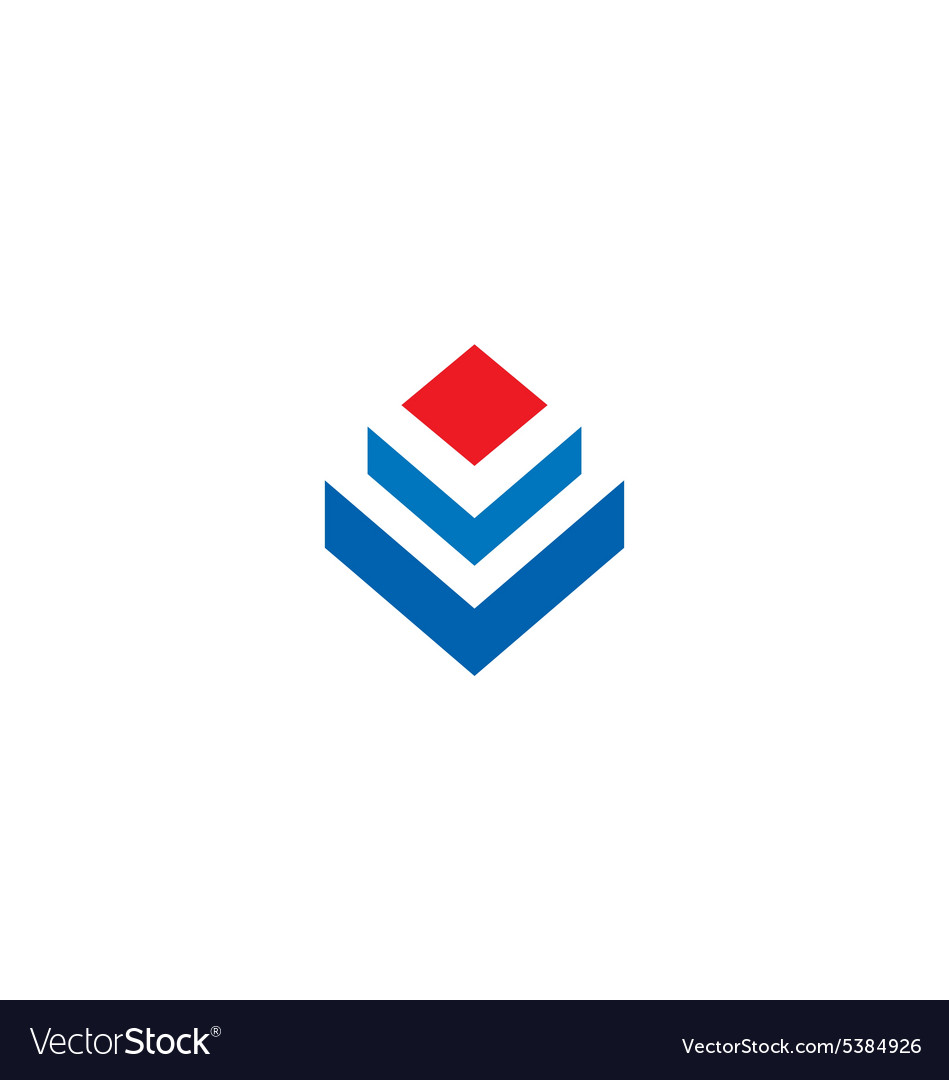 Cube abstract construction logo Royalty Free Vector Image