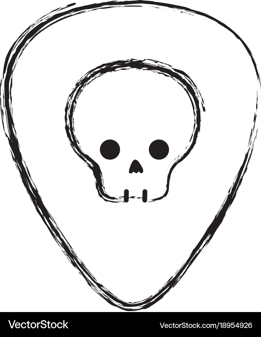 Figure rock emblem with skull symbol design Vector Image
