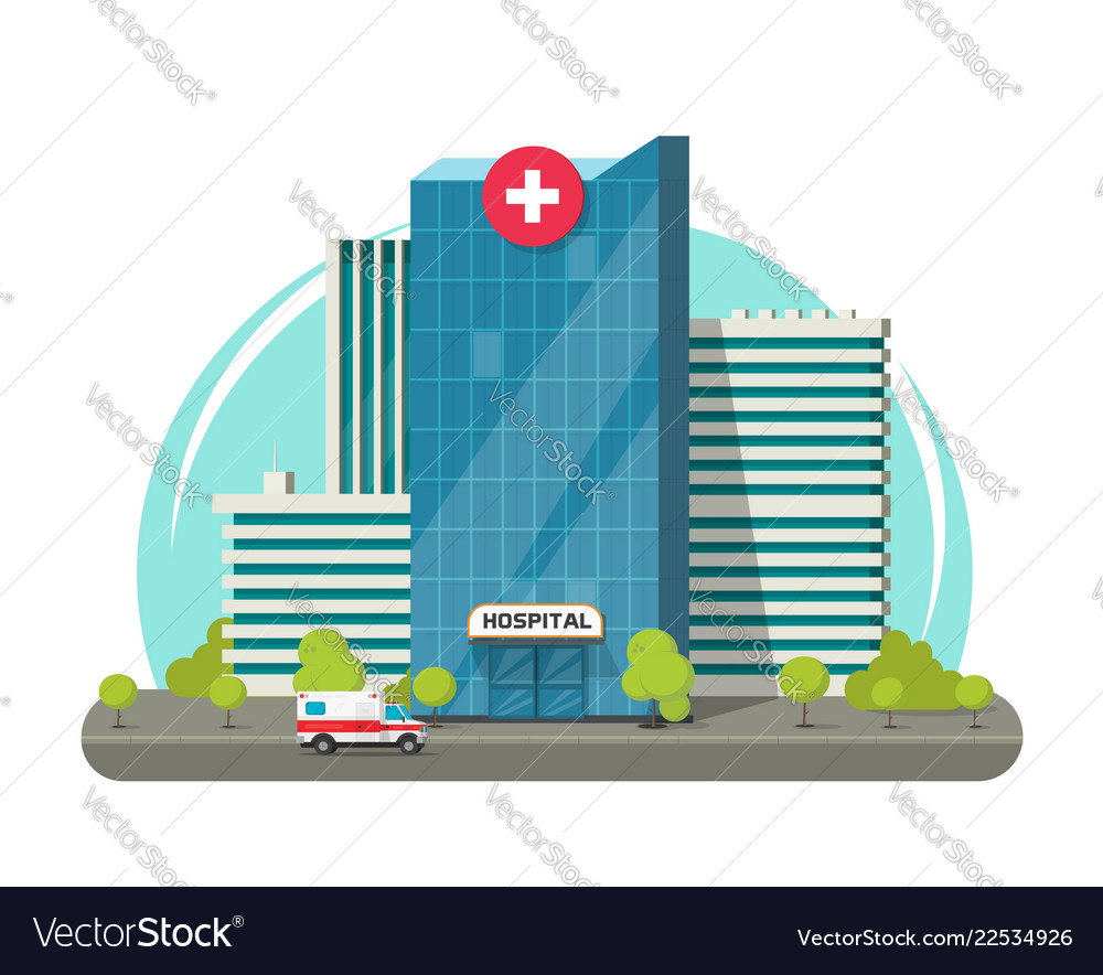 Hospital building isolated Royalty Free Vector Image