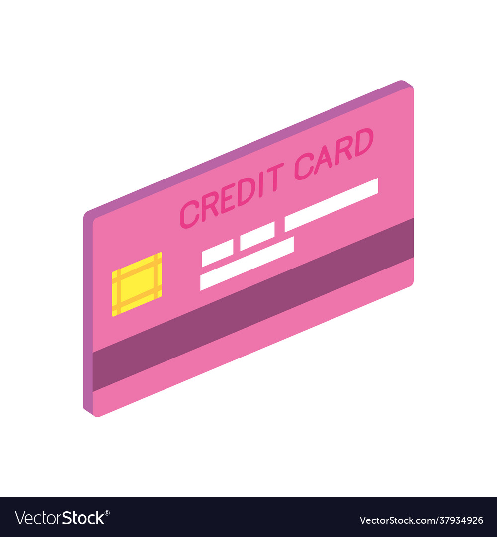 Isometric credit card Royalty Free Vector Image