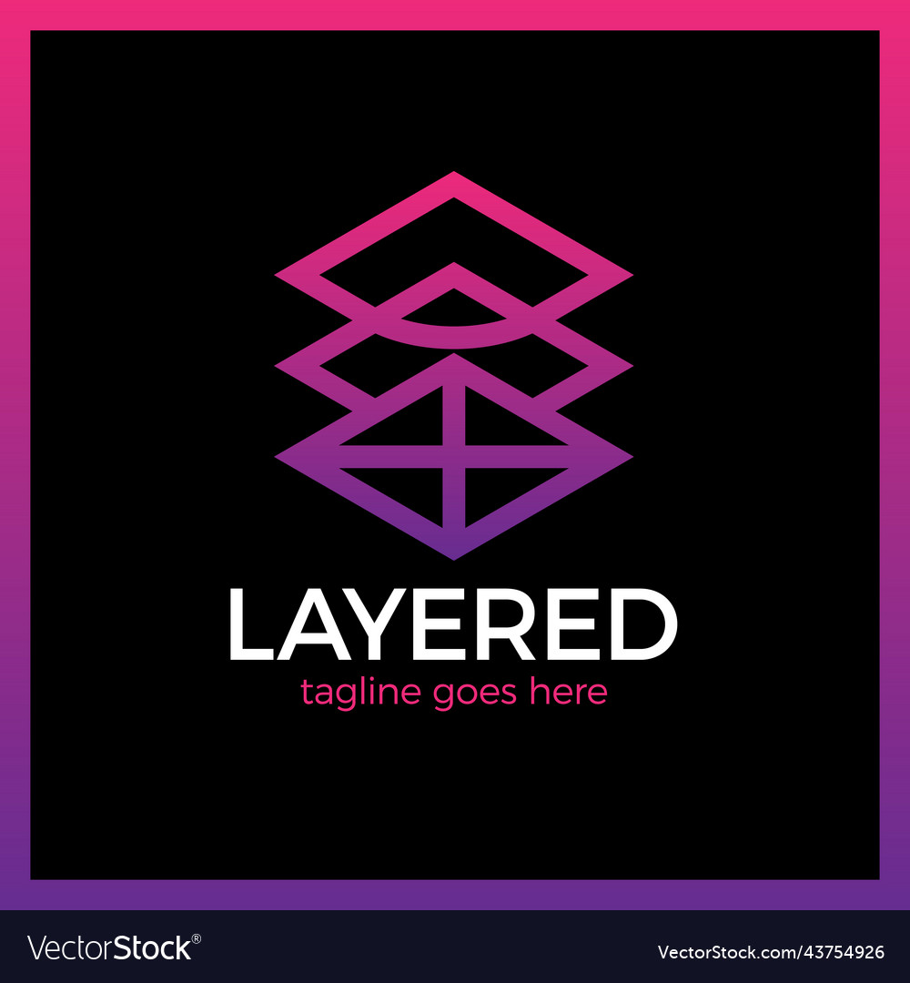 Layer app logo Royalty Free Vector Image - VectorStock