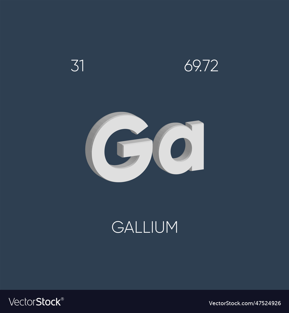 One of the periodic table elements with name Vector Image
