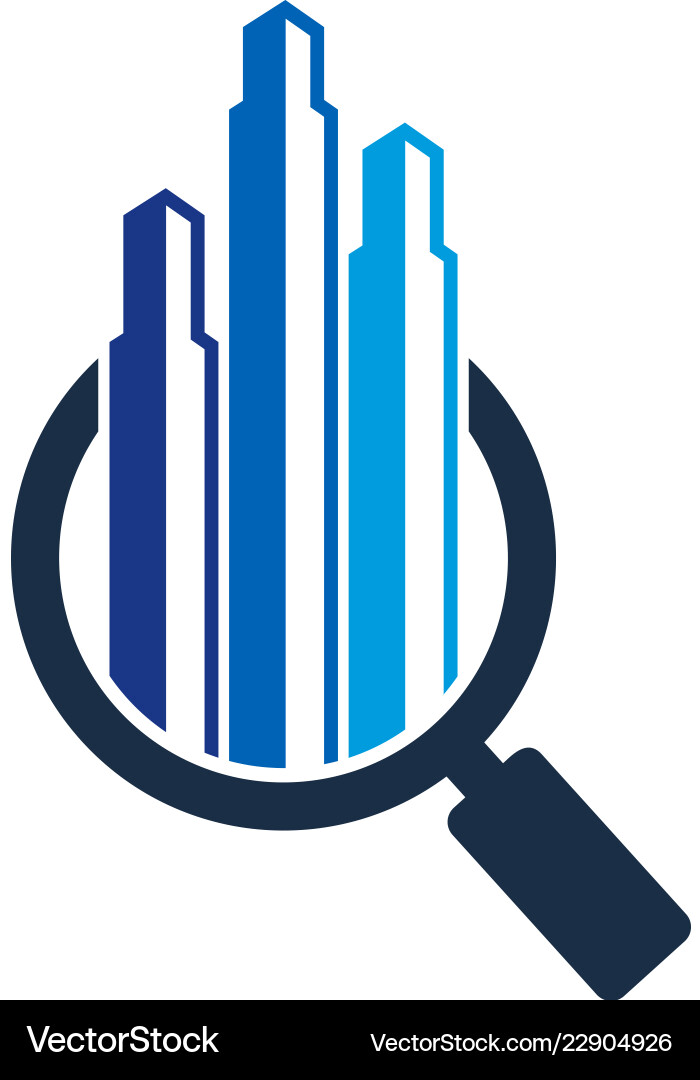 Search real estate logo icon design Royalty Free Vector