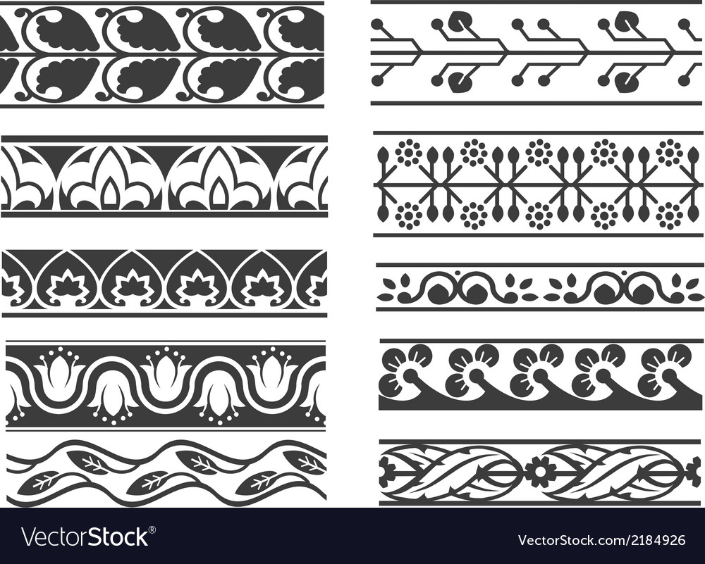Set border Royalty Free Vector Image - VectorStock