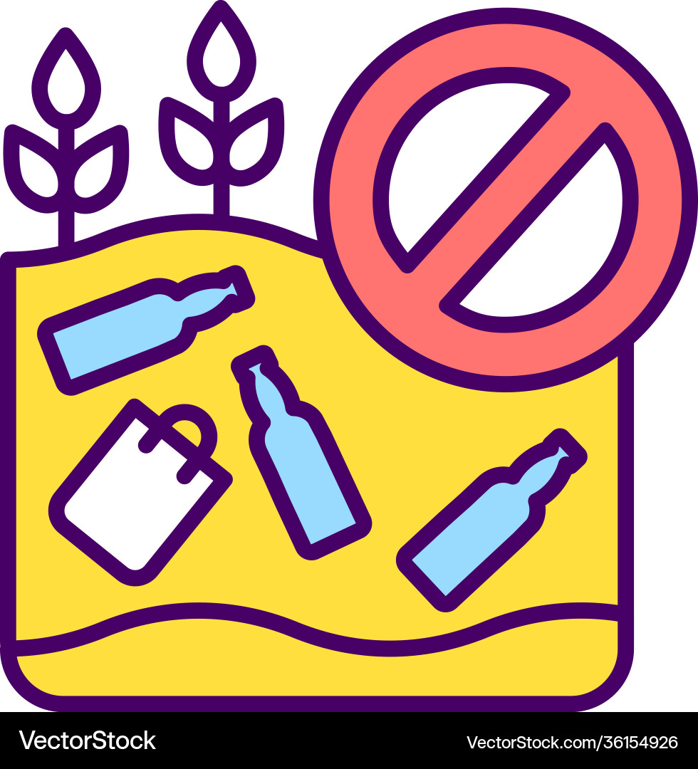 Soil contamination rgb color icon Royalty Free Vector Image