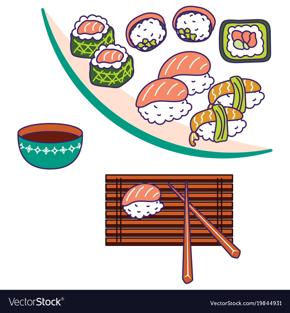 Asian cuisine Royalty Free Vector Image - VectorStock