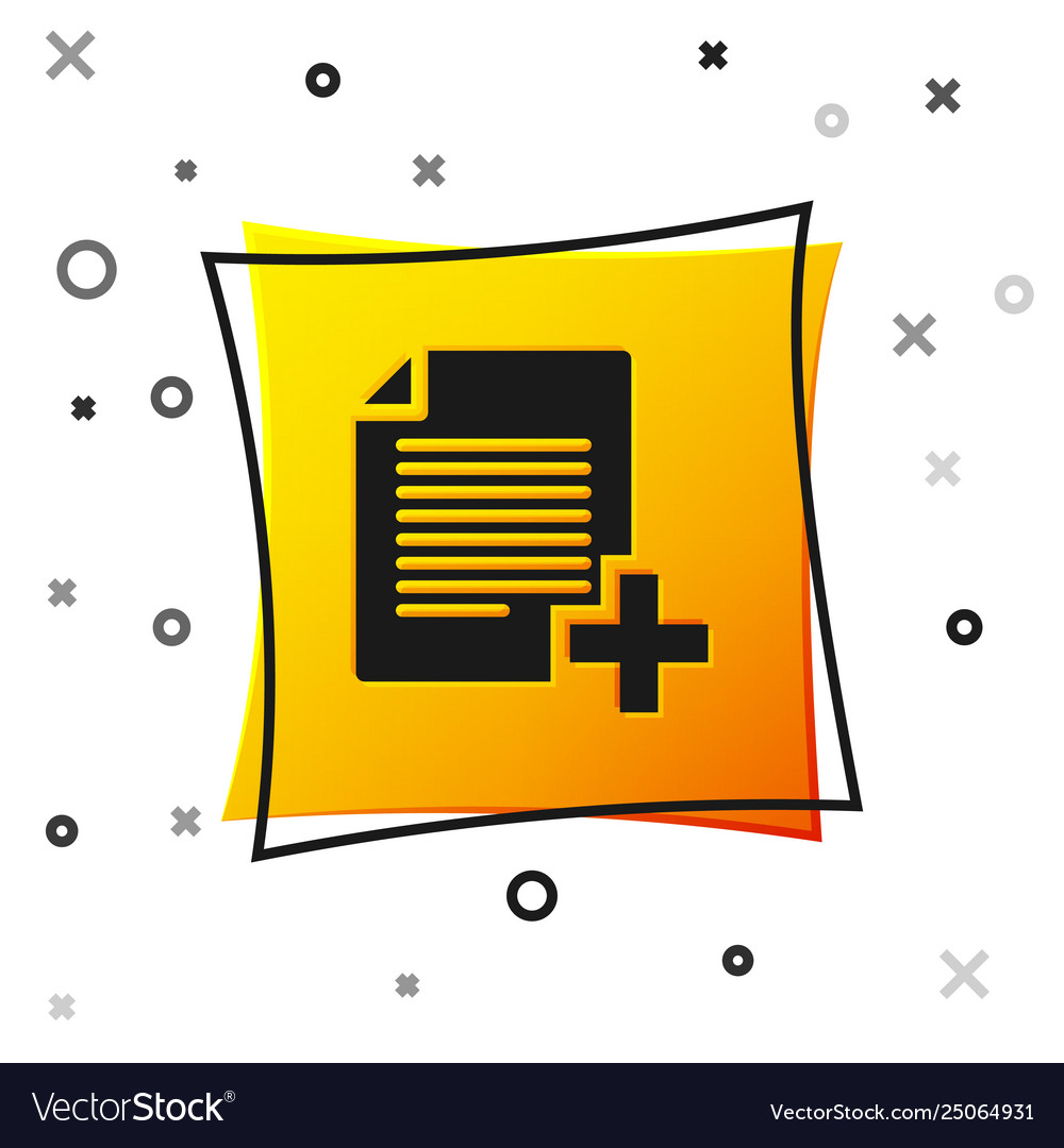 Black add new file icon isolated on white Vector Image