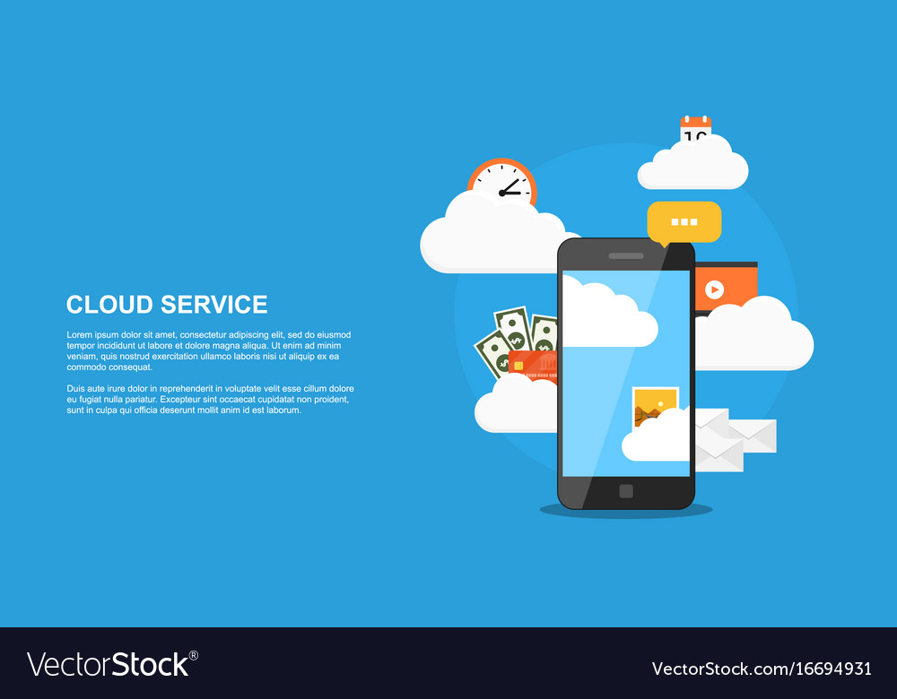 Cloud service concept Royalty Free Vector Image