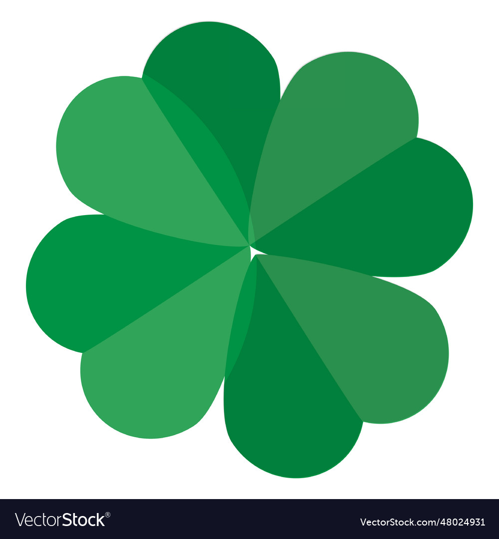 Clover leaf flat Royalty Free Vector Image - VectorStock
