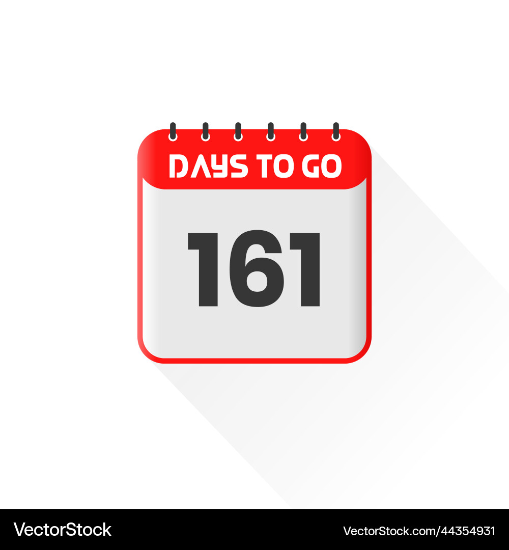 Countdown icon 161 days left for sales promotion Vector Image