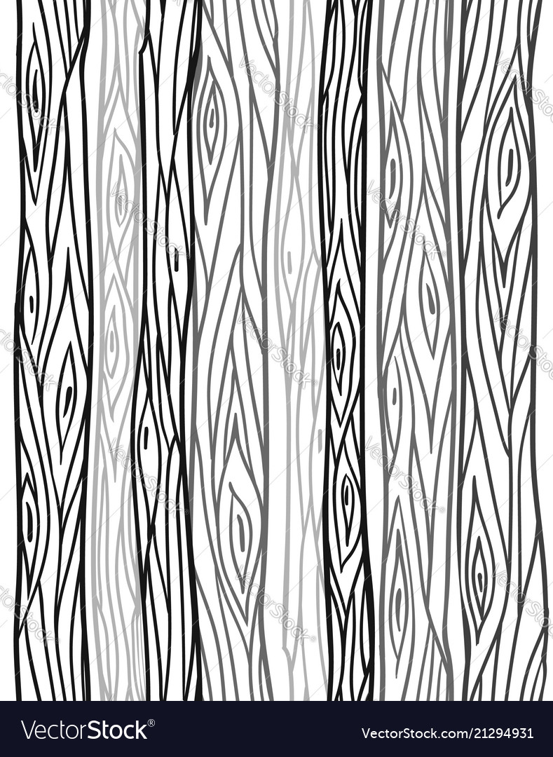 Doodle Tree Trunk Texture Royalty Free Vector Image