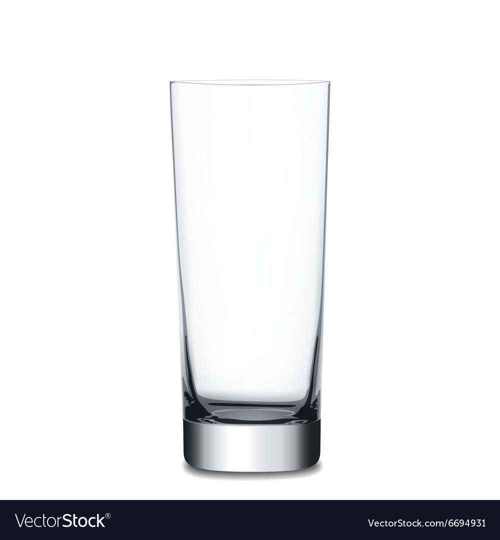 Empty glass Royalty Free Vector Image - VectorStock