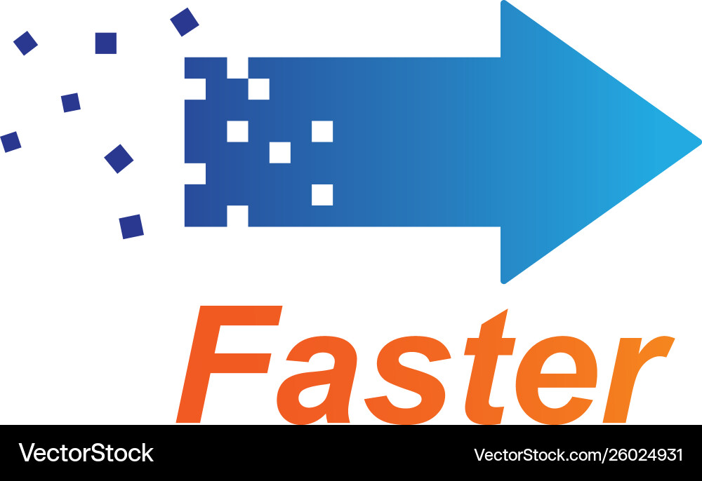 Faster logo icon automotive racing concept Vector Image