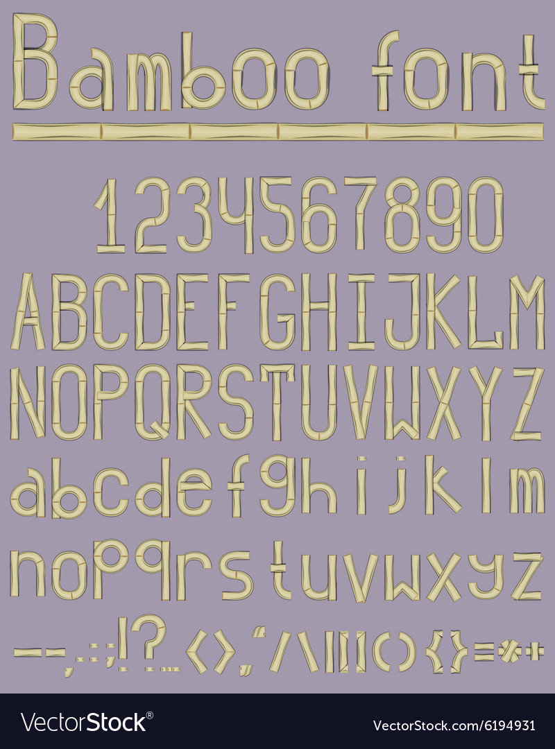 Font Royalty Free Vector Image - VectorStock