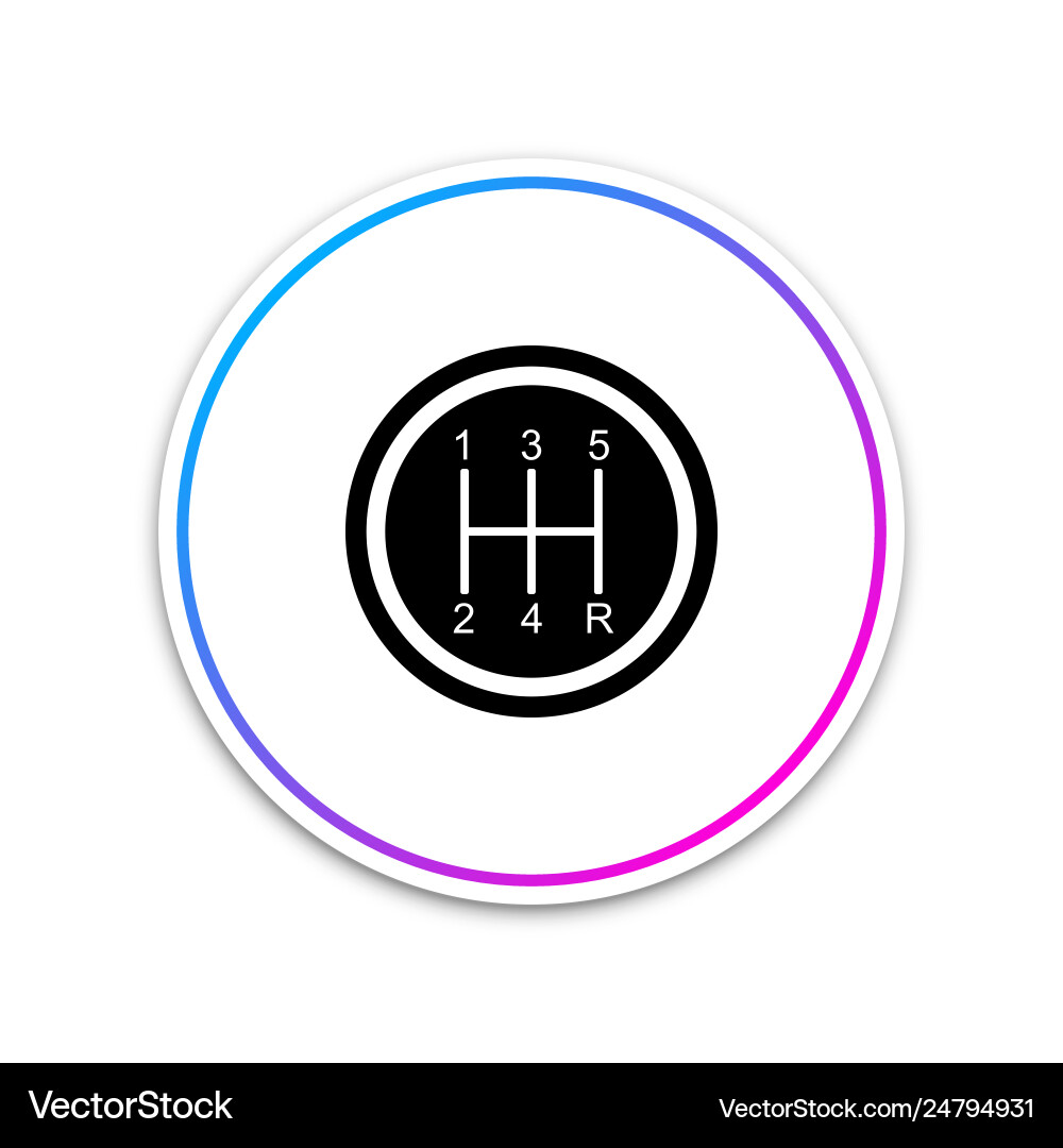 Gear shifter icon isolated on white background Vector Image