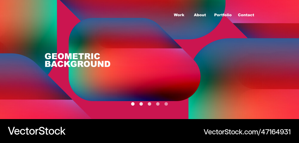 Geometric fluid shapes with liquid colors abstract