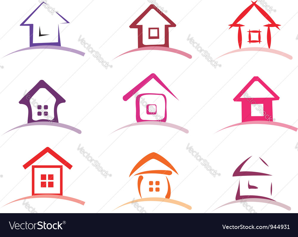 Home collection Royalty Free Vector Image - VectorStock