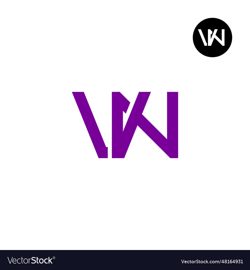 Letter vn monogram logo design Royalty Free Vector Image