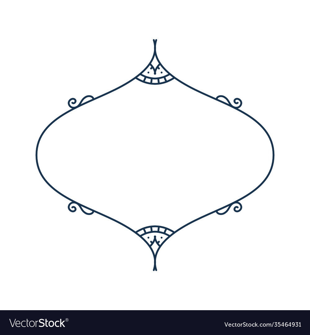 Line frame simple border decoration Royalty Free Vector
