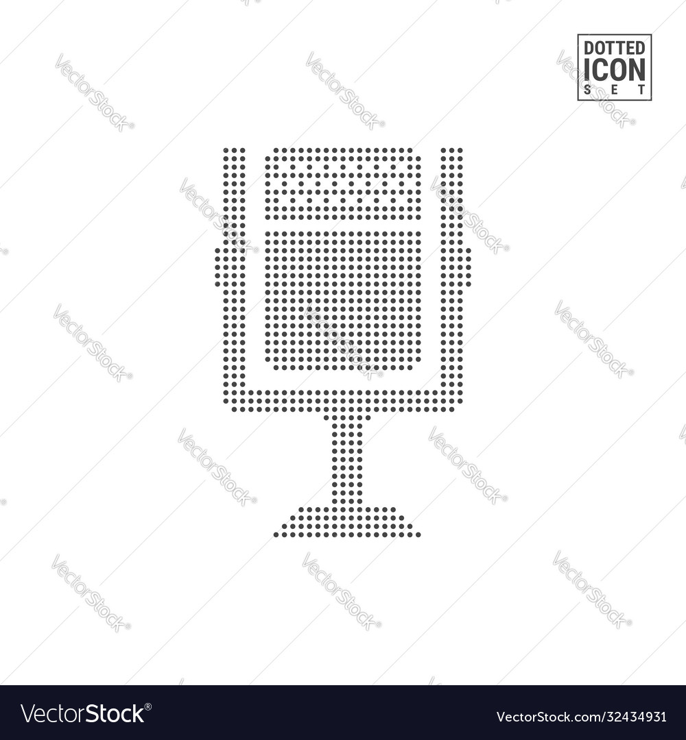 Microphone dot pattern icon dotted Royalty Free Vector Image