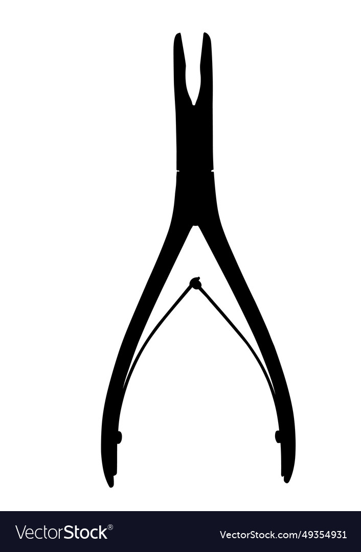 Pliers silhouette isolated on white background Vector Image