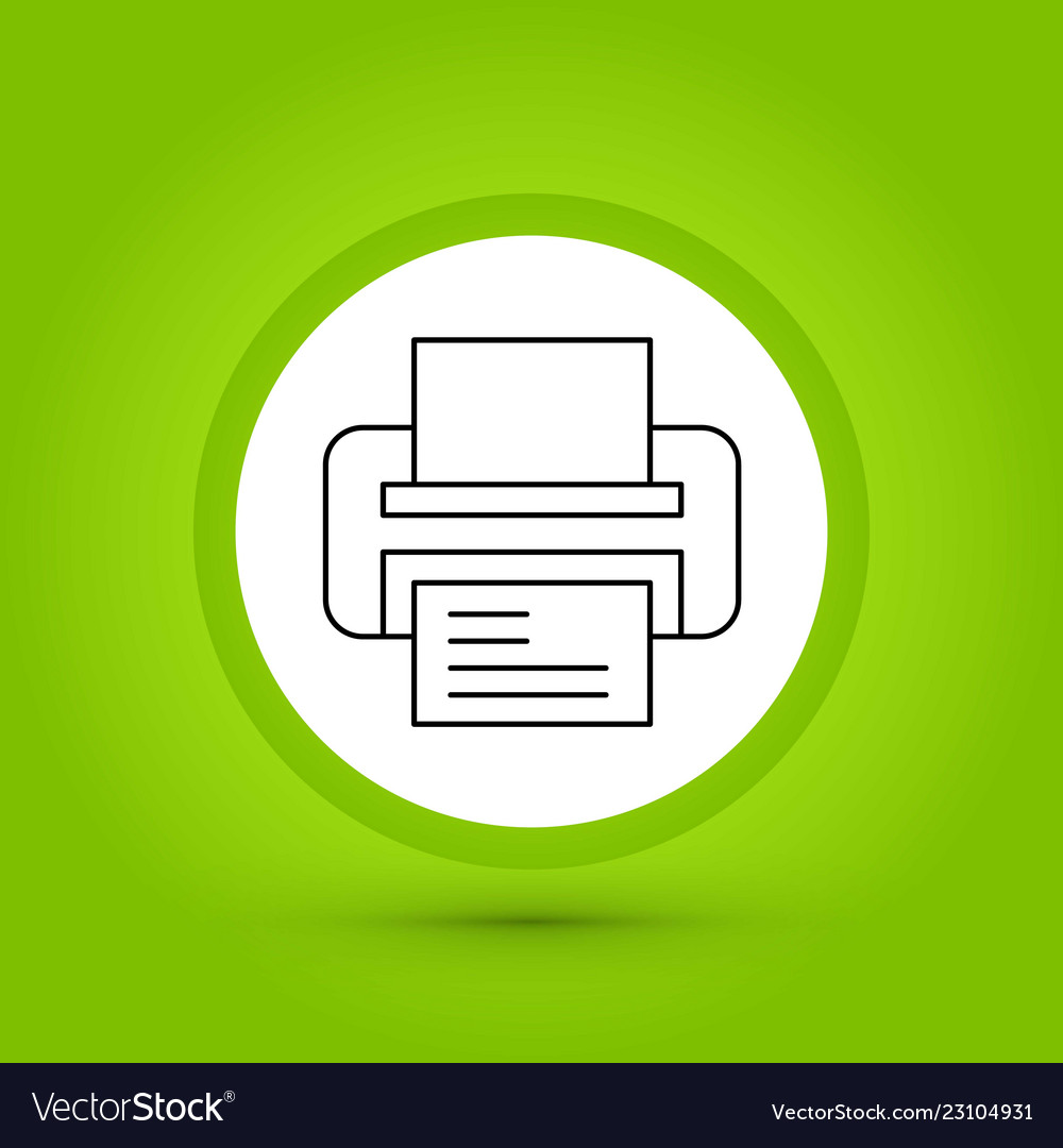 Printer icon in creative design with elements Vector Image
